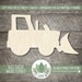 Wood Bulldozer Laser Cut Shape, Wooden Bull Dozer Cutout, Truck Nursery ...