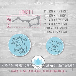 Big Dipper Wood Cutout, Blank Wood Craft Shapes, Wooden Big Dipper ...