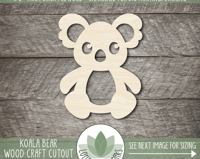 Unfinished Wooden Koala Craft Shape - Etsy