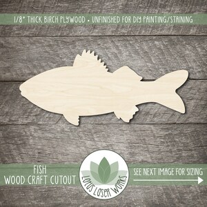 Wood Fish Shape - Unfinished Wooden Craft Cutouts - Painting Blanks - Etsy