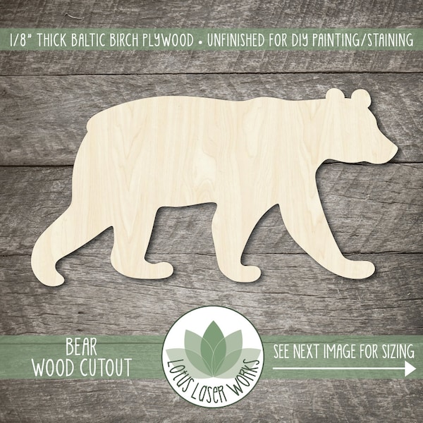 Bear Cutout - Etsy