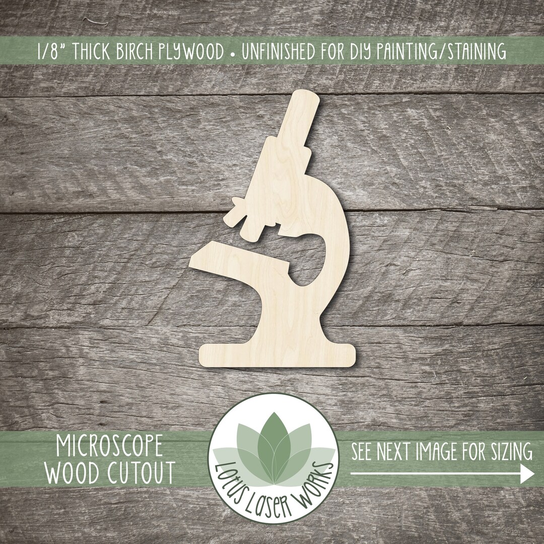Microscope Wood Craft Cutout, Unfinished Wooden Blanks, Laser Cut ...