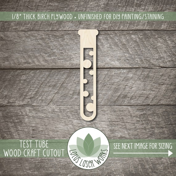 Test Tube Wood Cutout Laser Cut Craft Shapes Unfinished - Etsy