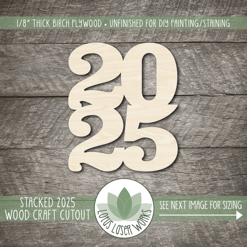 2025 Stacked Numbers - Etsy