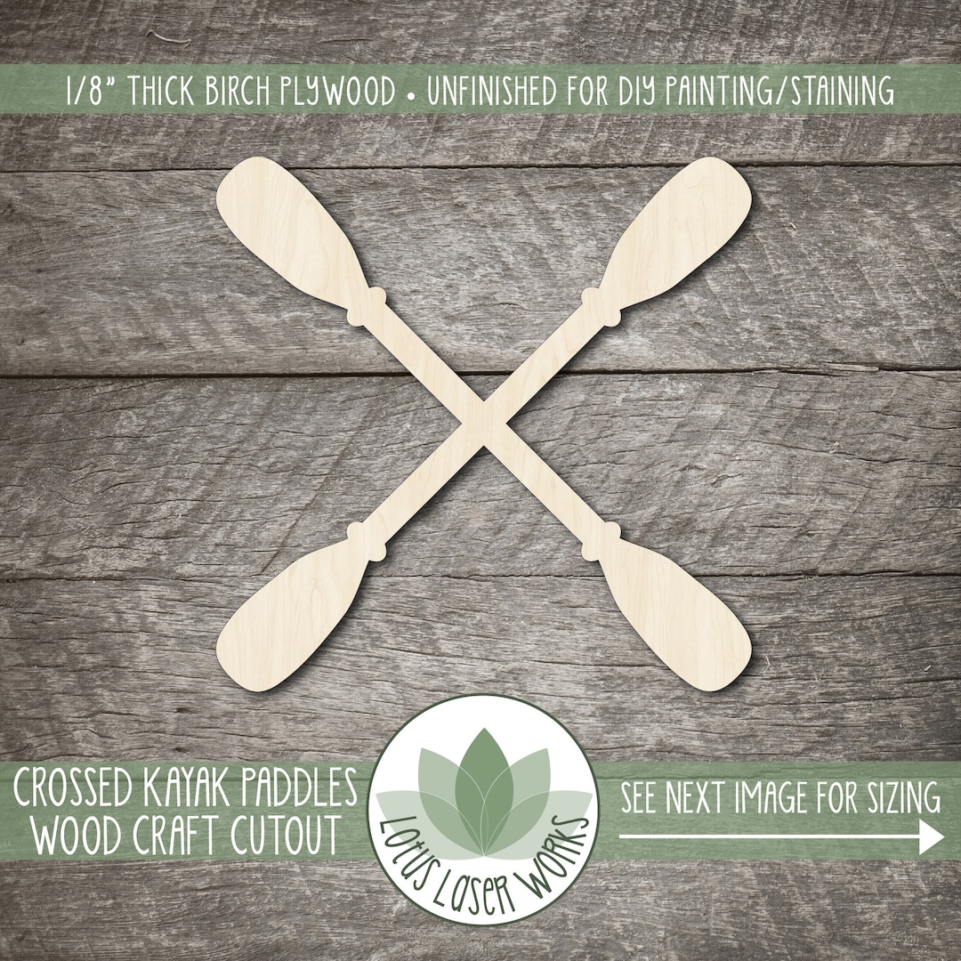 Kayak Paddles - Wood Cutout Shapes for Craft Projects - Etsy
