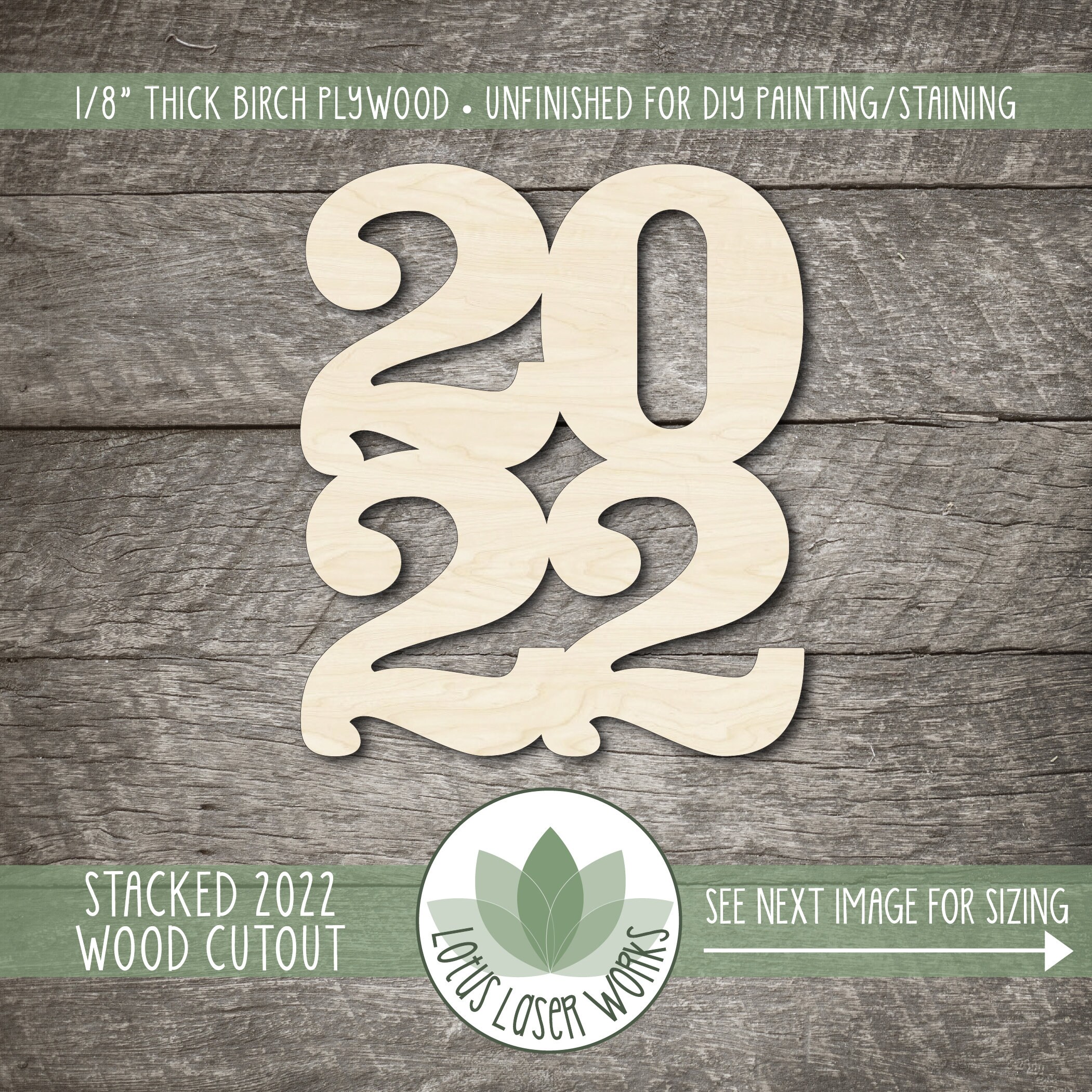 2022 Stacked Wood Cutout Laser Cut Wooden Graduation Shapes - Etsy