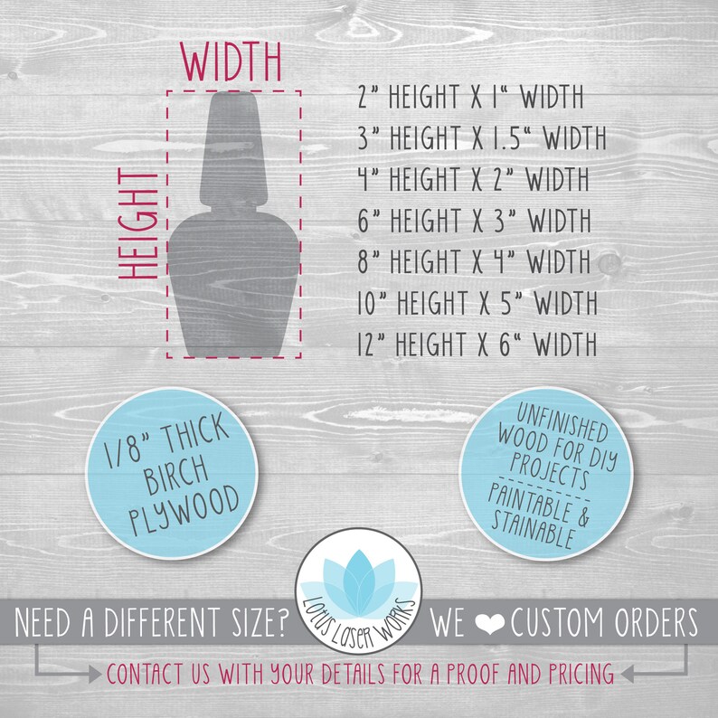 Fingernail Polish Shape: Wood Craft Supplies, Unfinished Cutouts for ...