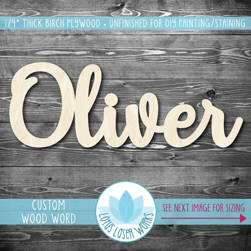 Custom Word Personalized Wood Sign Wooden Name Rustic - Etsy