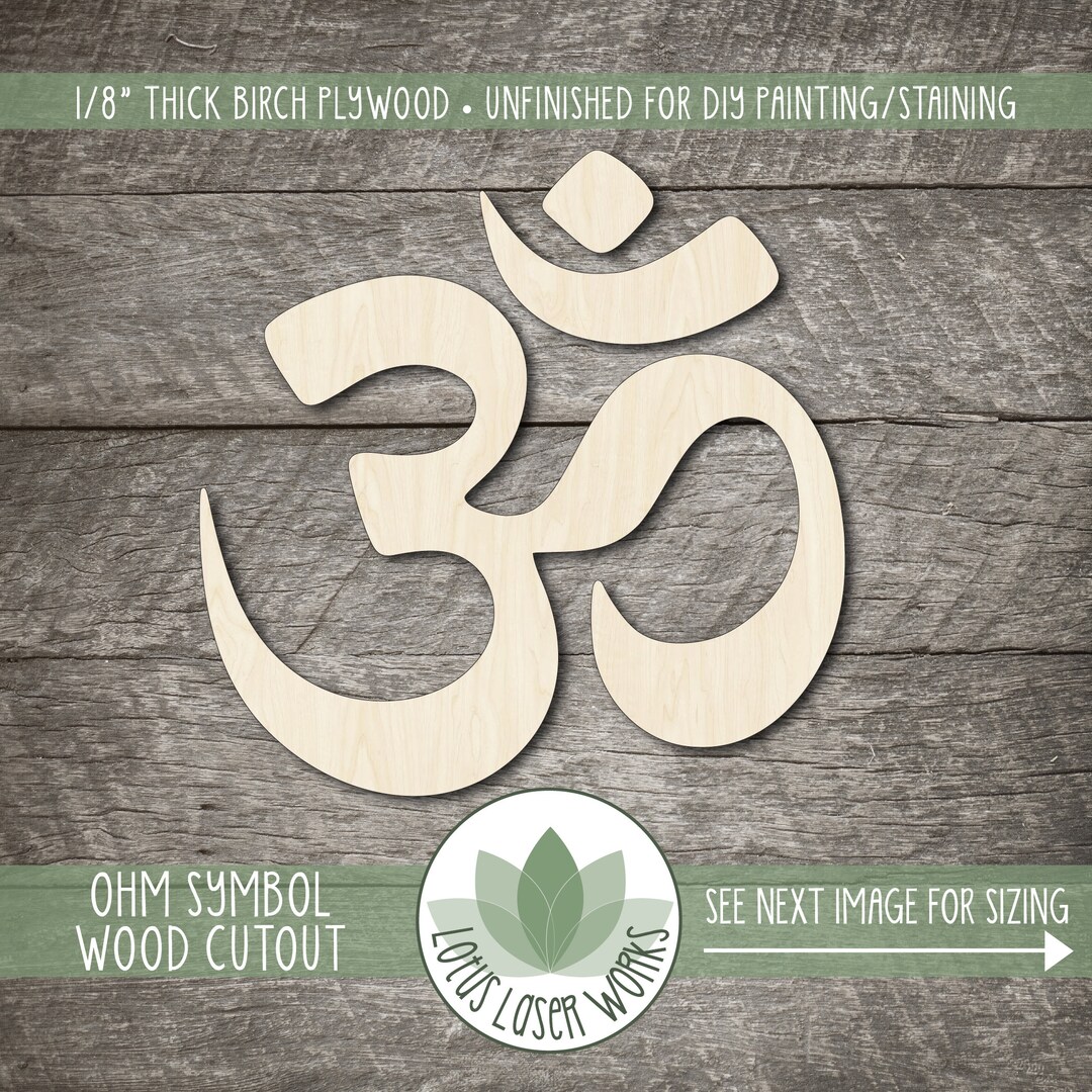 Ohm Symbol - Wood Cutouts for Craft Projects, Unfinished Laser Cut ...