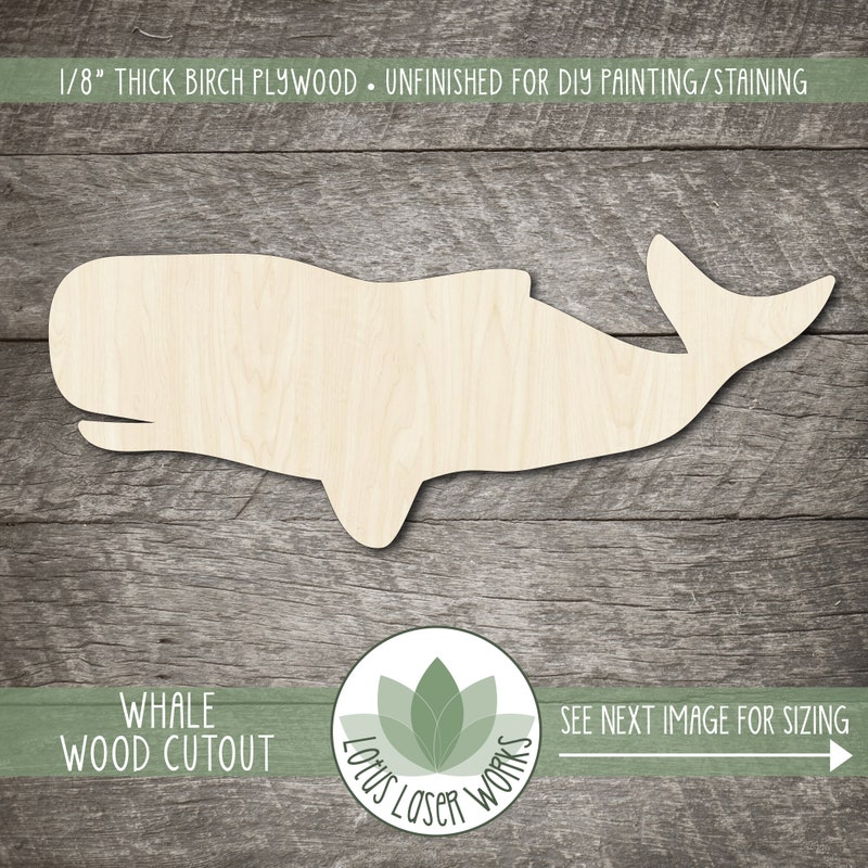 Whale Cut Out - Etsy