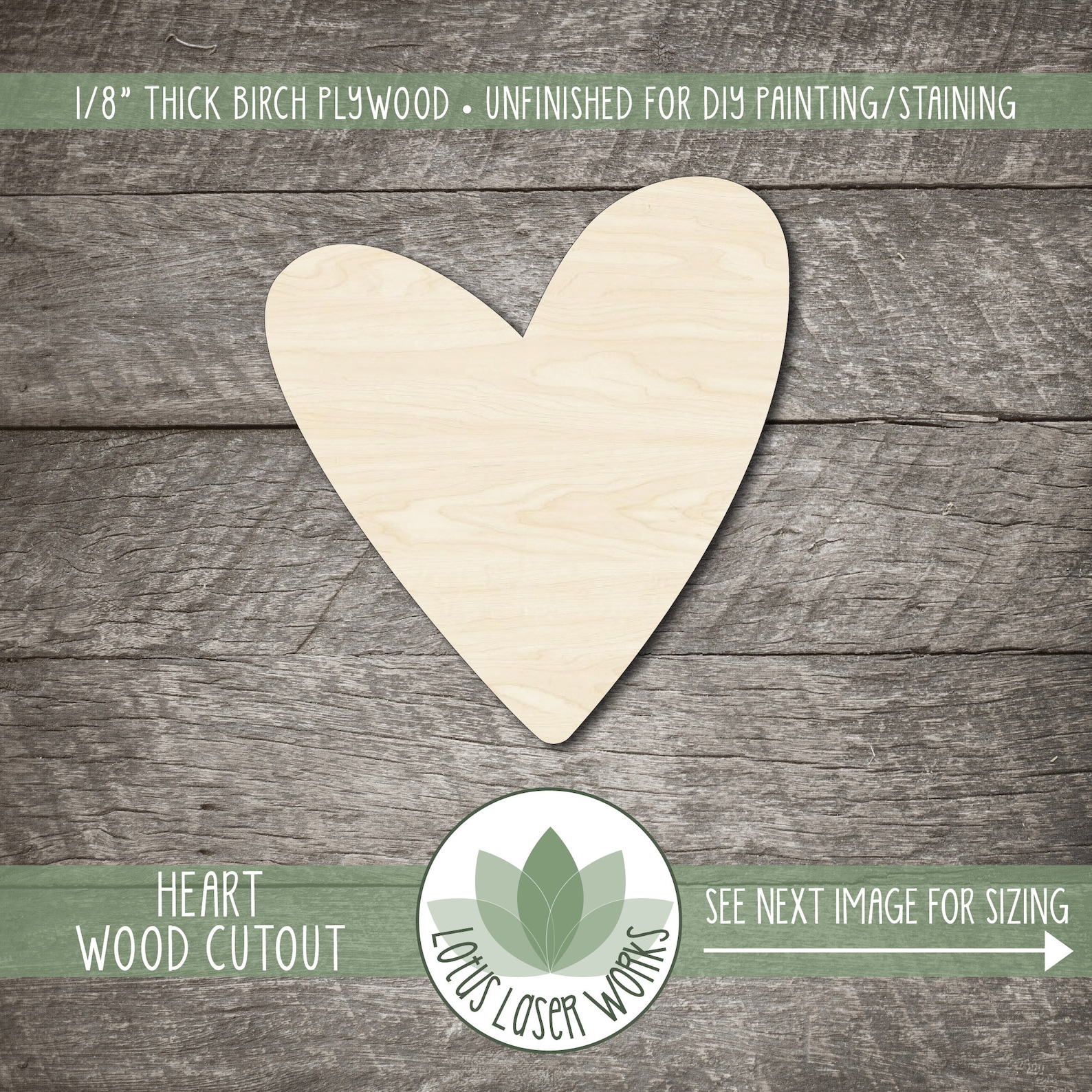 Wood Heart Craft Shape Laser Cut Wooden Heart Cutouts | Etsy