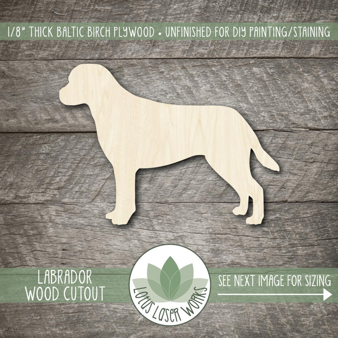 Wood Shapes Labrador Dog Wood Cutout Wood Craft Supplies | Etsy
