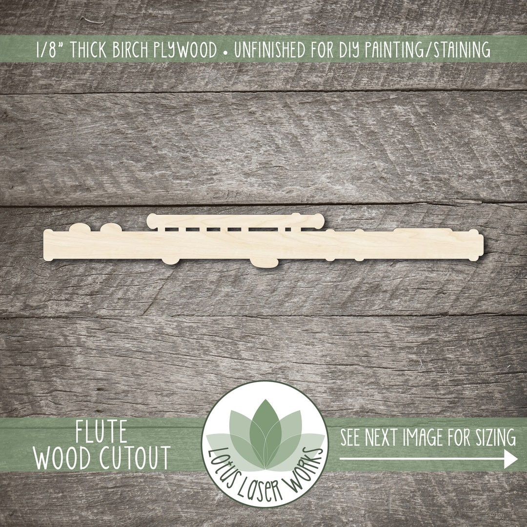 Flute Craft Shape Unfinished Wooden Cutouts Laser Cut Craft Blanks - Etsy