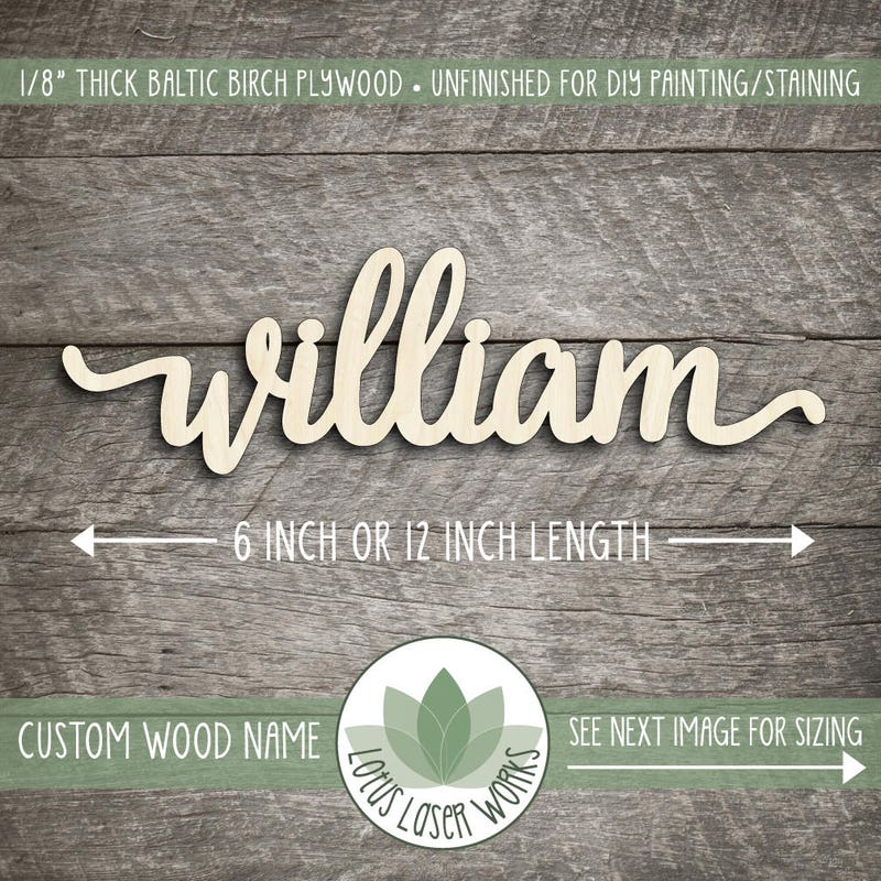 Custom Wood Names - Etsy