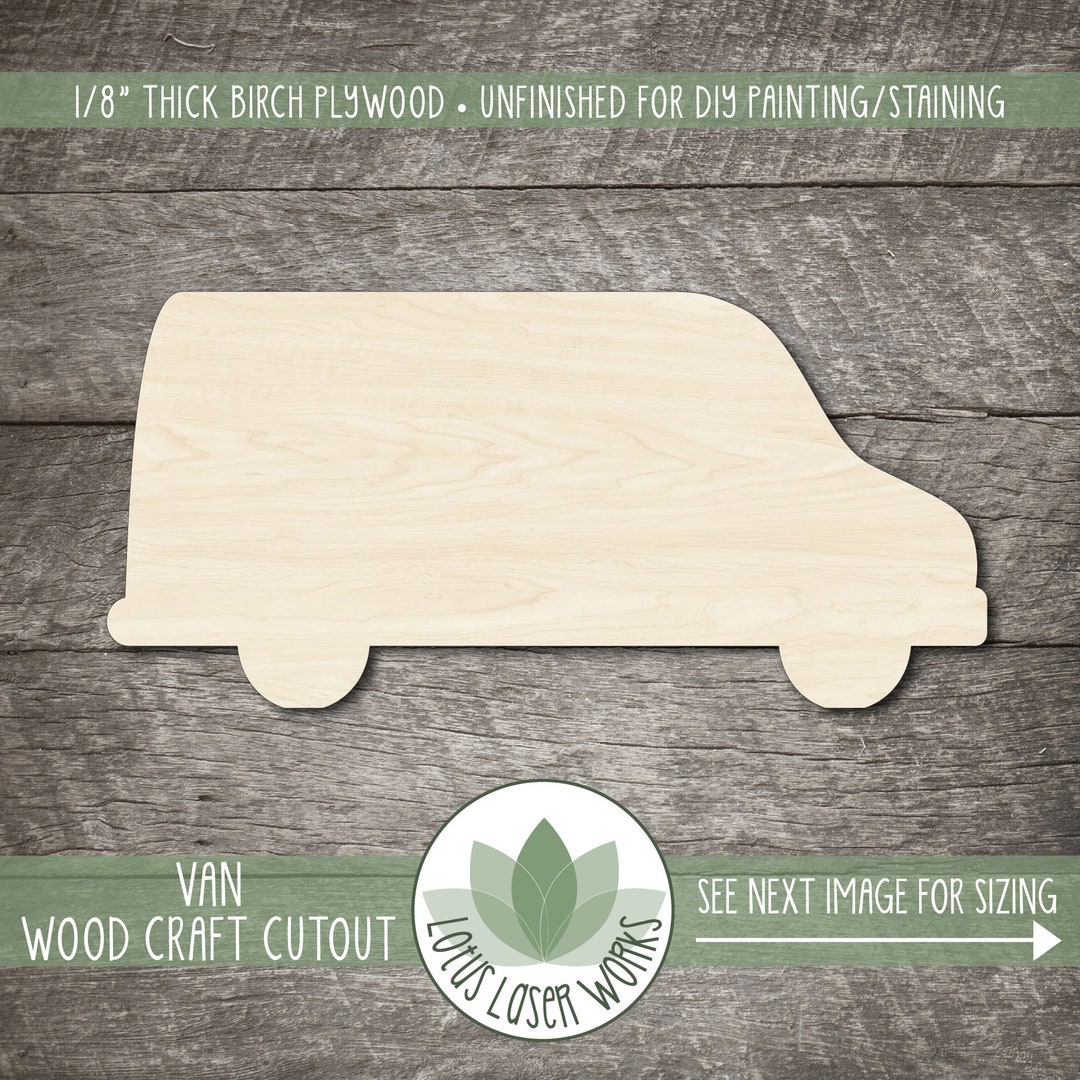 Wood Van Cutout - Unfinished Wooden Blanks - Craft Shapes - Etsy
