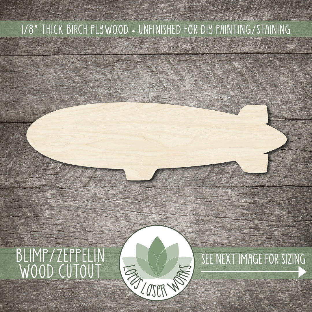 Wood Blimp Shape, Wooden Cutouts for DIY Crafting, Painting Blanks - Etsy