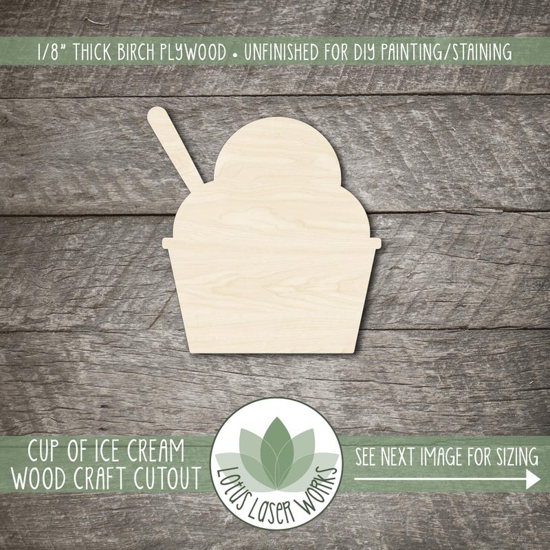 Ice Cream Cutout - Etsy
