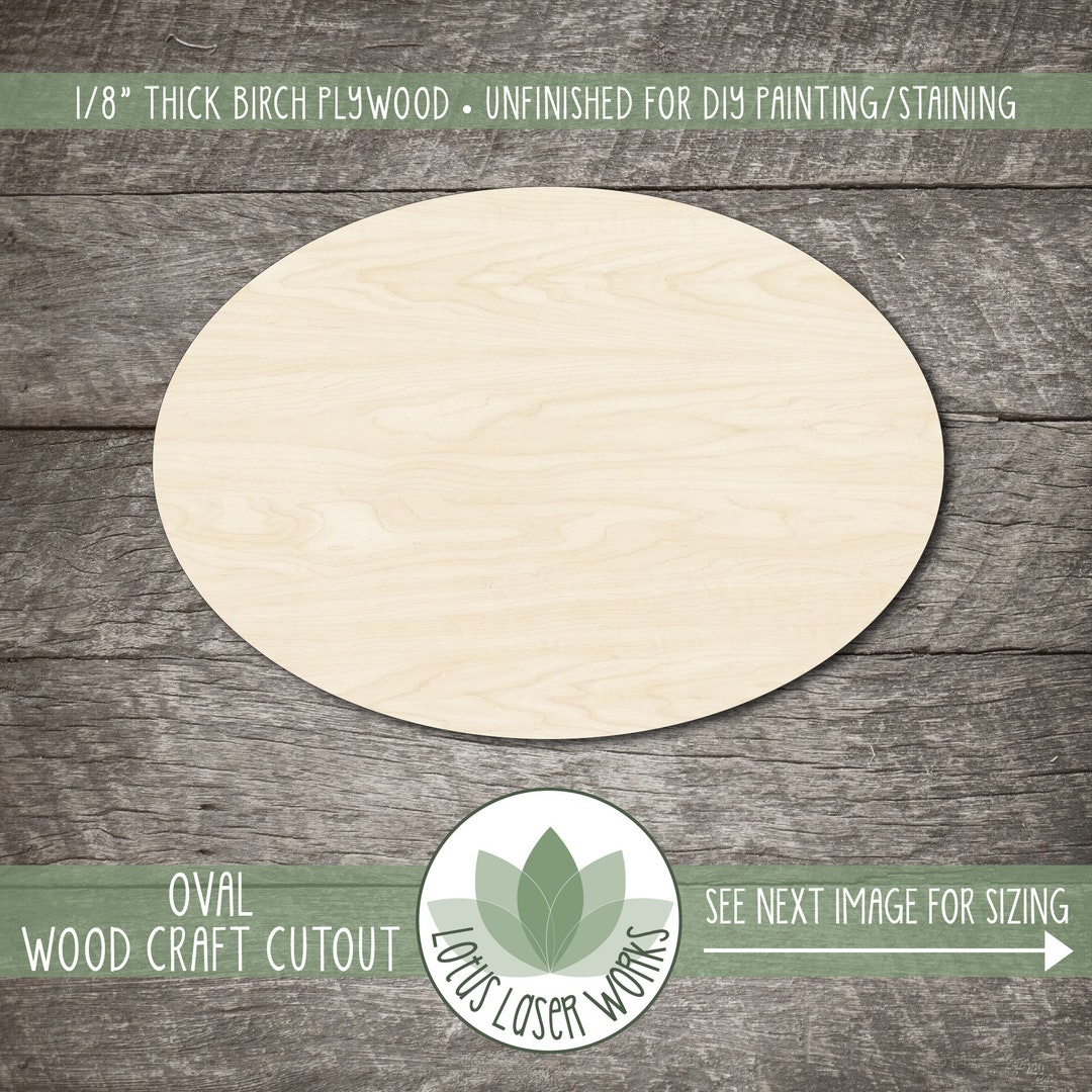 Oval Wood Shape - Laser Cut Blanks - Unfinished Wooden Craft Cutouts - Etsy