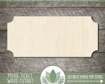 Wood Ticket Laser Cut - Etsy