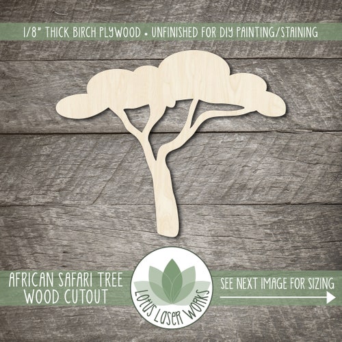 African Safari Tree Wood Cutout Wood Vachellia Tortilis Wood - Etsy