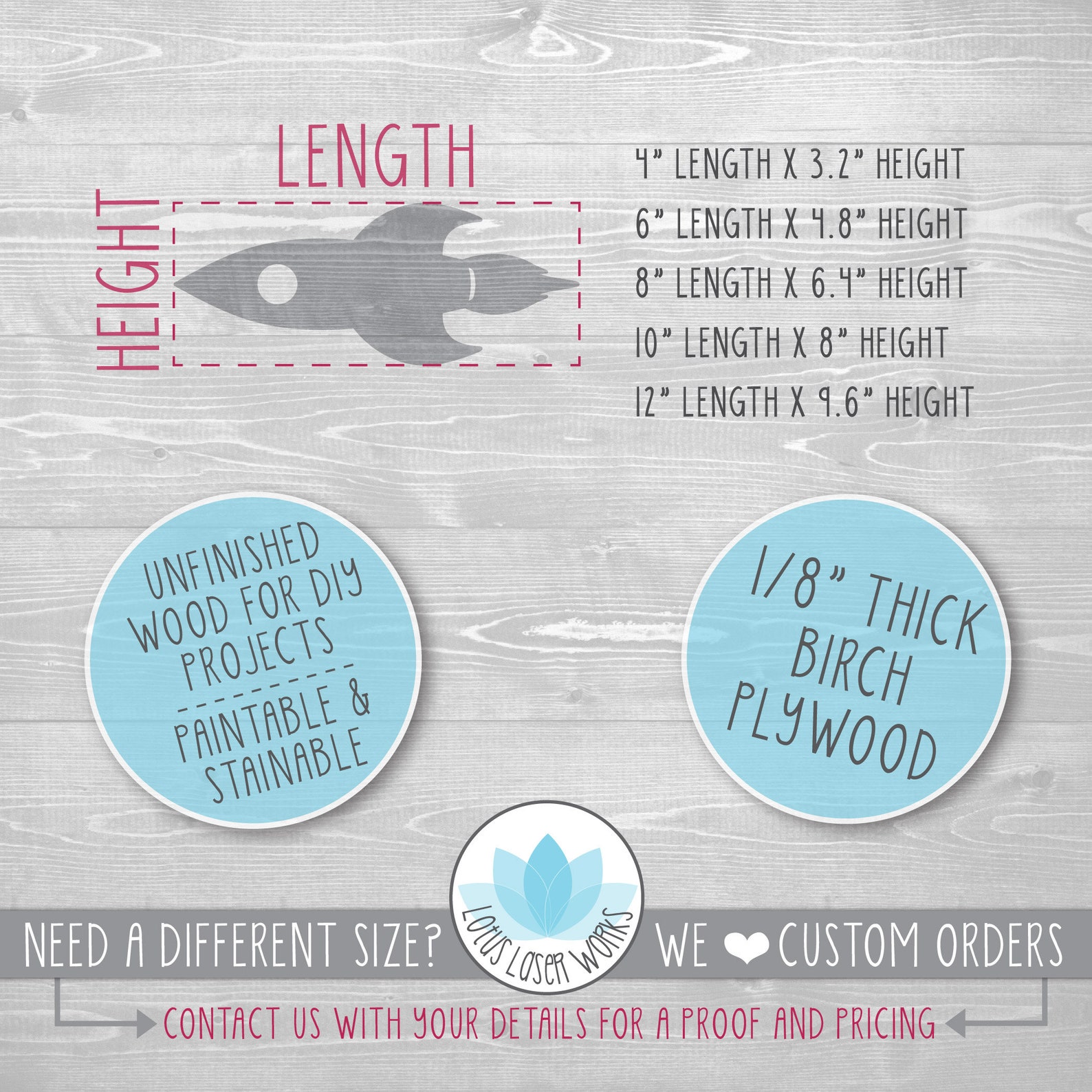 Wood Rocket Ship Cutout Blank Wood Craft Shapes Rocket Ship - Etsy