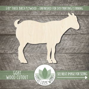 Wood Goat Shape, Craft Cutouts, Wooden Painting Blanks - Etsy