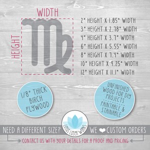 Wood Virgo Astrological Symbol Cutout, Wood Craft Supplies, Wooden ...