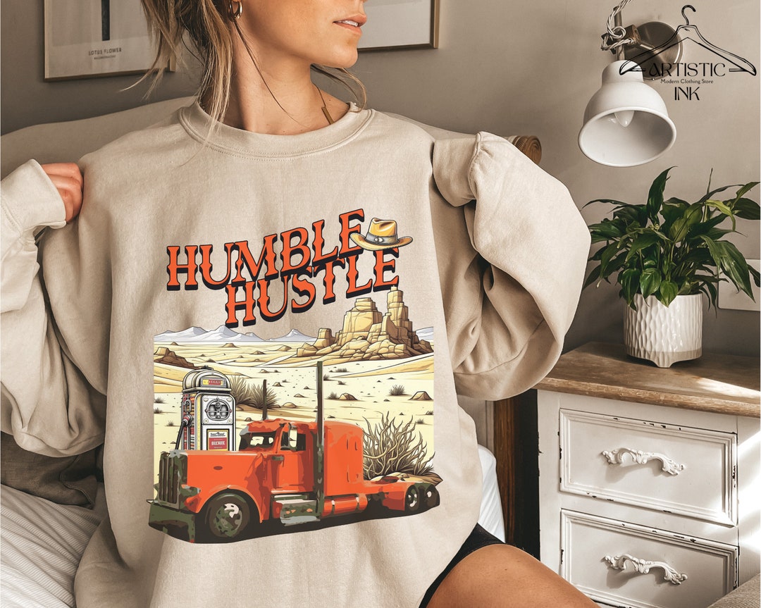Custom Trucker Sweatshirt Truck Guy Shirt Truck Enthusiast Tee Big Rig ...