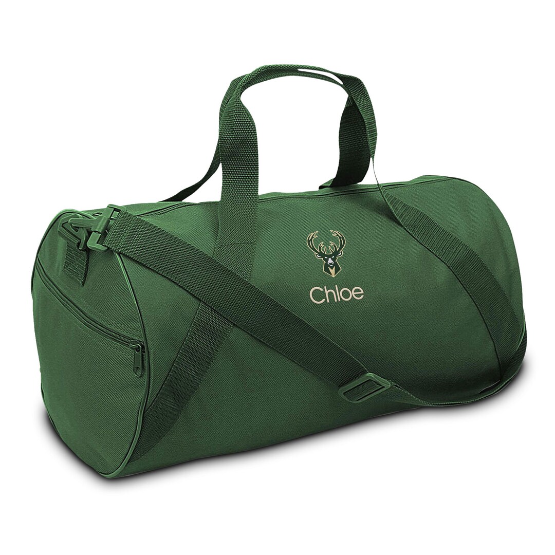 Personalized Youth Duffel Bag - Embroidered NBA Milwaukee Bucks Travel ...