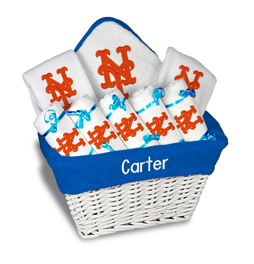Personalized Baby Gift Basket Embroidered MLB New York Mets - Etsy