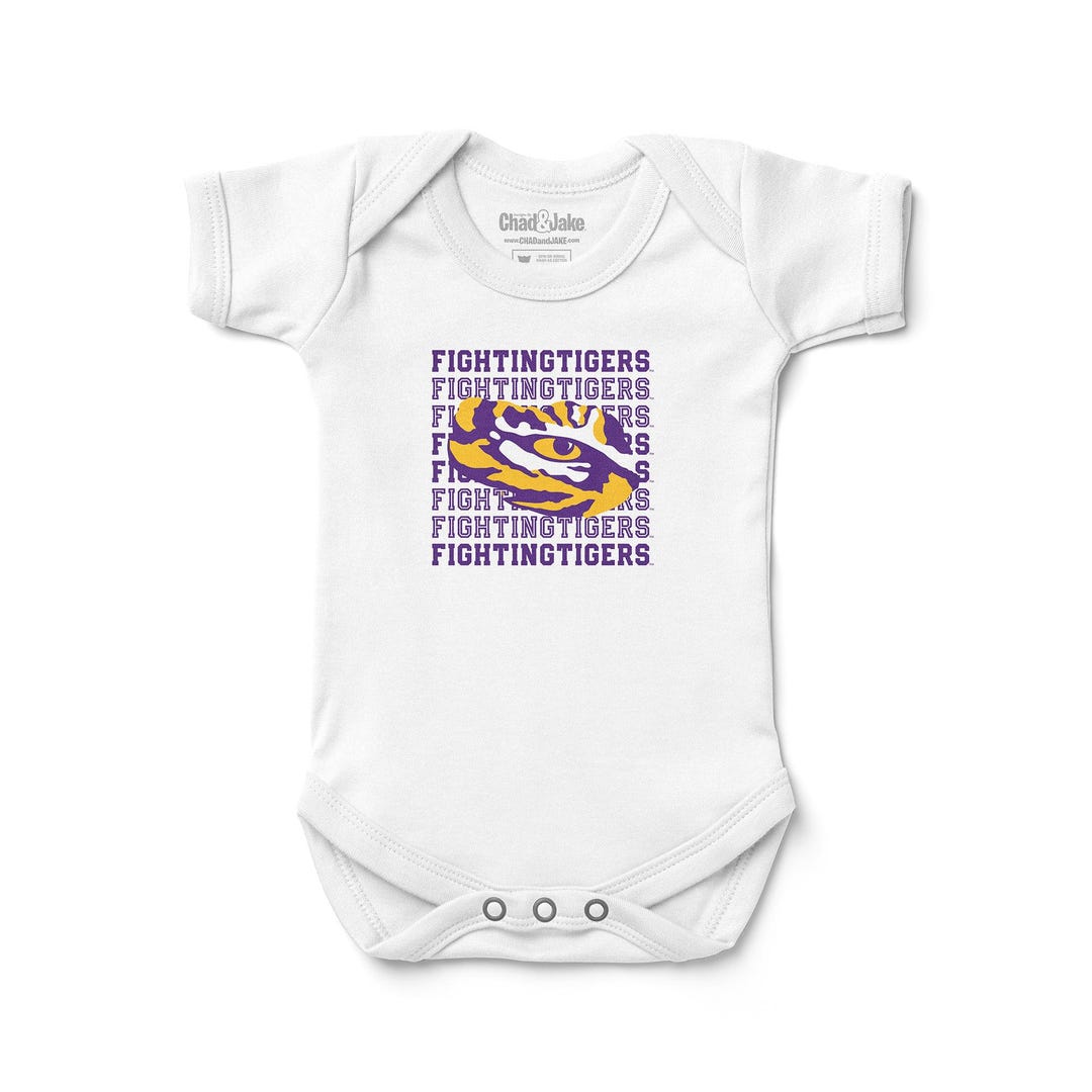 LSU Tigers Retro Logo Baby Bodysuit | Official NCAA Licensed Infant ...