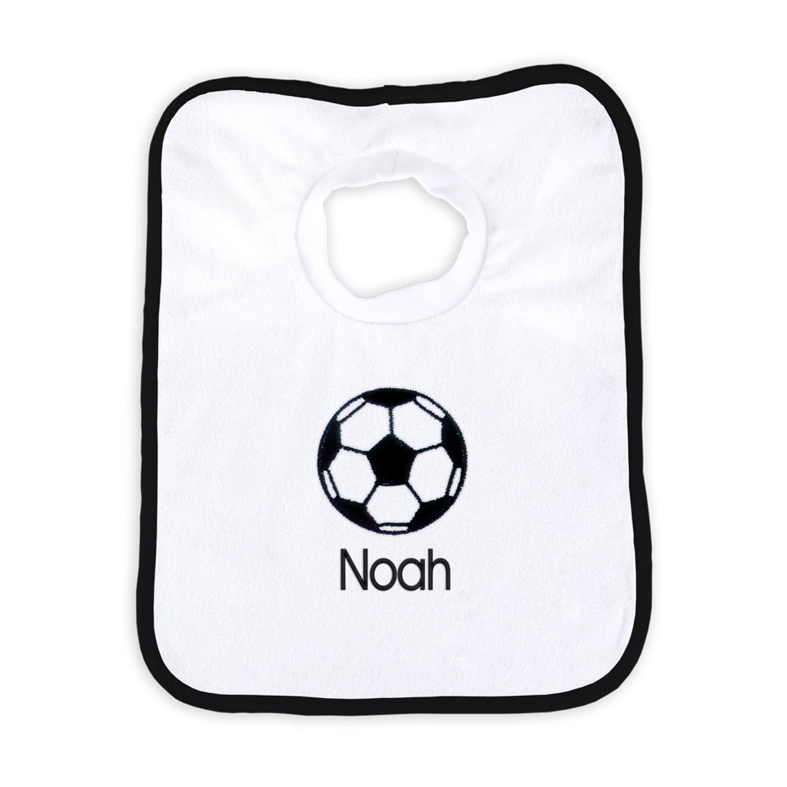 Personalized Baby Boy Bib With Soccer Ball - Etsy