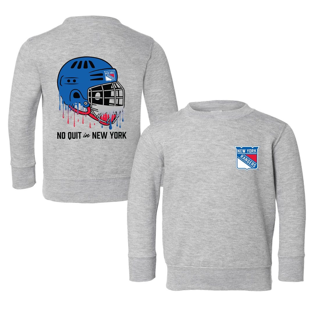 New York Rangers Drippy Helmet Crewneck Sweatshirt - Rangers Drip ...