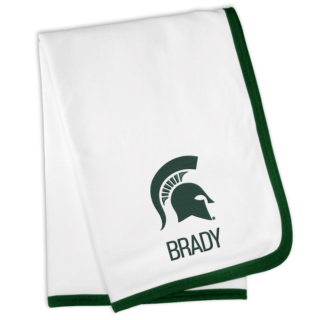 Michigan State Spartans Logo Personalized Embroidered Baby Blanket ...