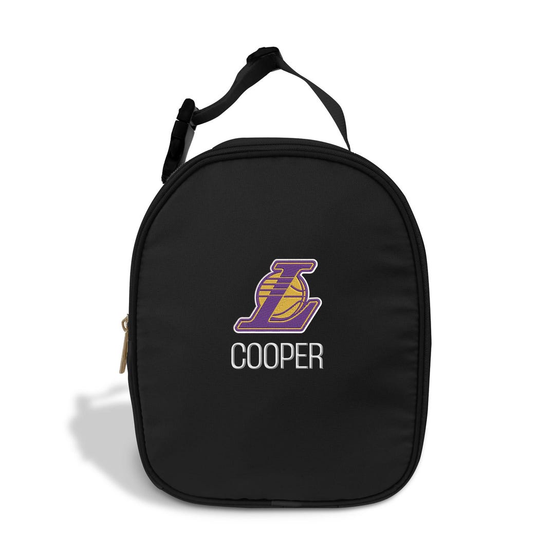 Personalized Los Angeles Lakers Slanted L Embroidered Insulated Lunch ...
