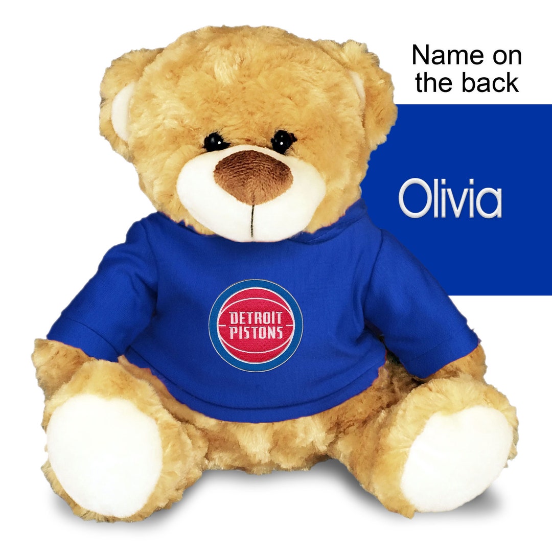Personalized Plush Teddy Bear - NBA Detroit Pistons Adorable Plush ...