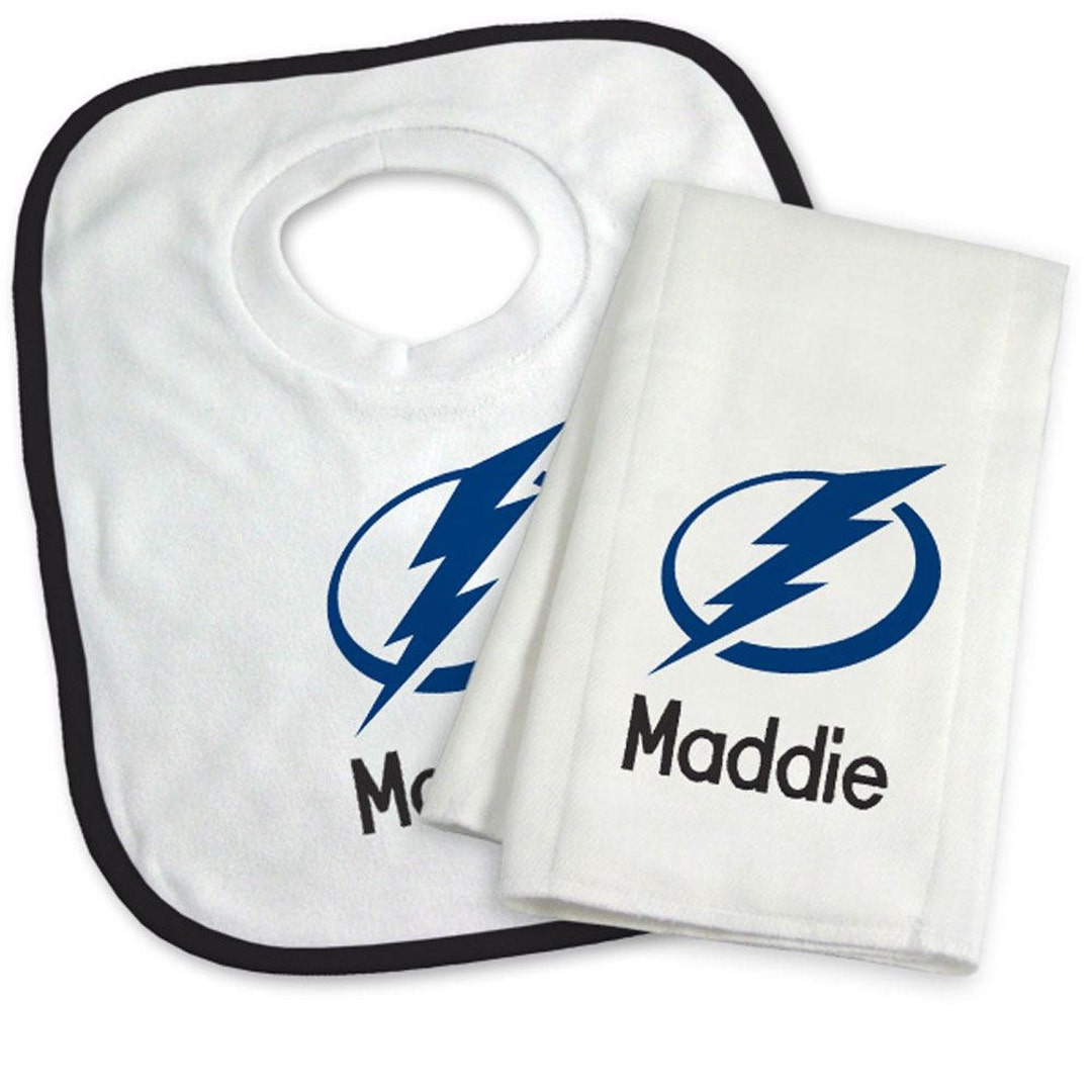 Personalized Tampa Bay Lightning Baby Bib & Burp Cloth Gift Set - Etsy