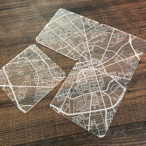 Custom Street Map Acrylic Coasters (set of 4) - Etsy