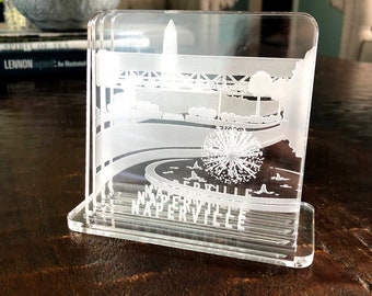 Chicago Skyline Acrylic Shadowbox Coasters set of 4 With | Etsy