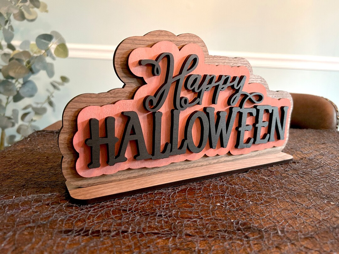 Happy Halloween Wooden Stand up Shelf Decor - Etsy