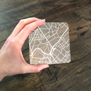 Custom Street Map Acrylic Coasters (set of 4) - Etsy
