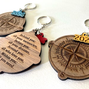 2024 Graduation Compass Engraved Keychains - Etsy