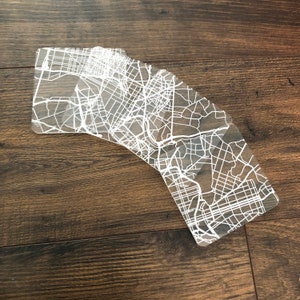 Custom Street Map Acrylic Coasters (set of 4) - Etsy