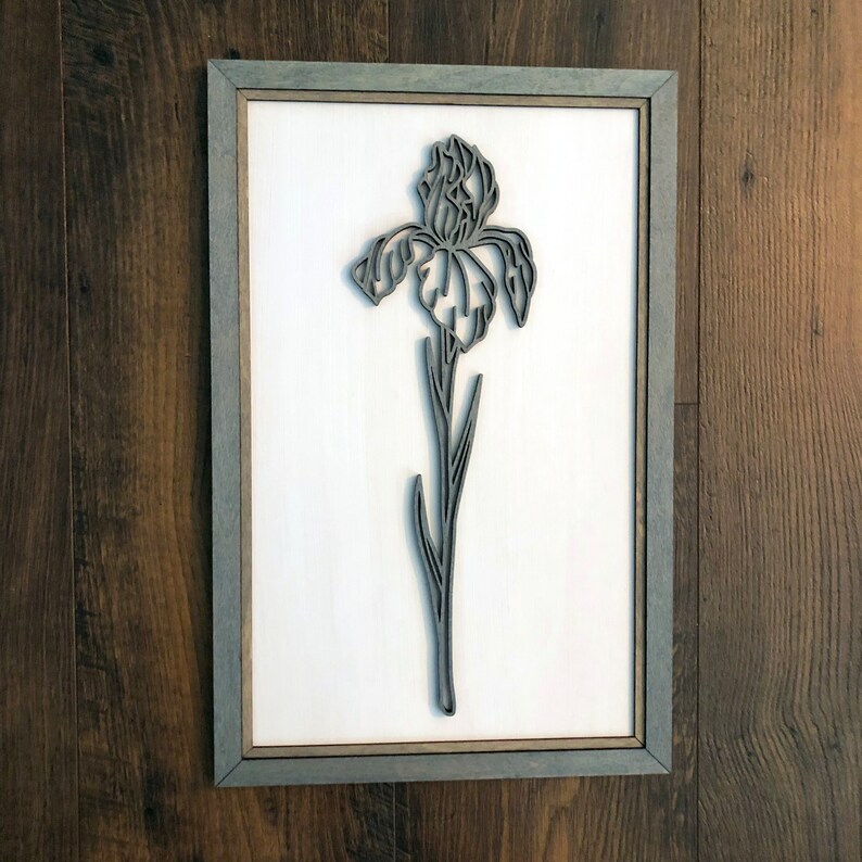 Custom Laser Cut Birth Flower 3D Wooden Sign - Etsy