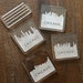 Chicago Skyline Acrylic Shadowbox Coasters set of 4 With Stand - Etsy