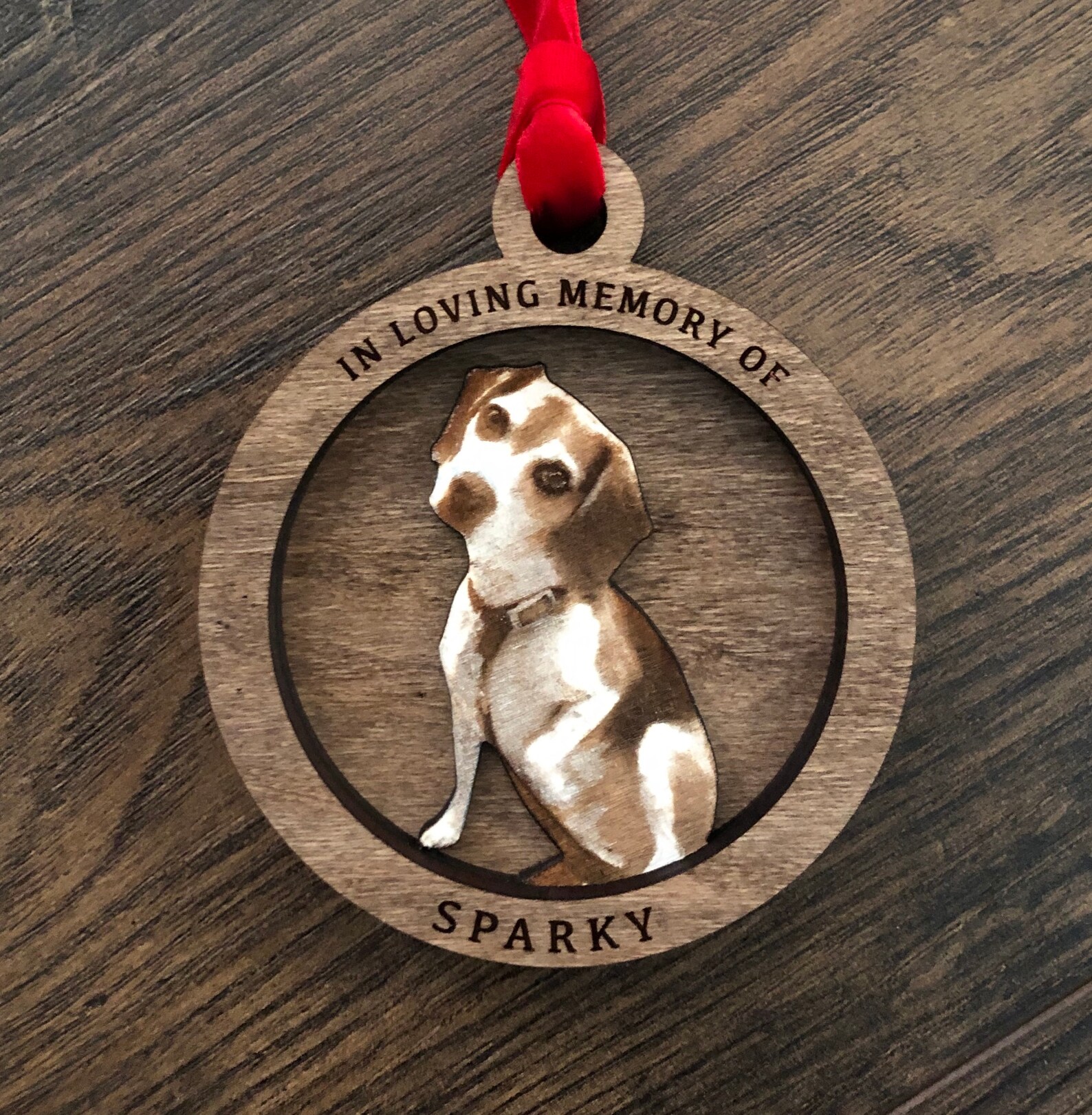 Personalized Laser Cut Wooden Layered Pet Memorial Ornament - Etsy