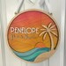 Personalized Tropical Beach Themed Round Wooden Sign - Etsy
