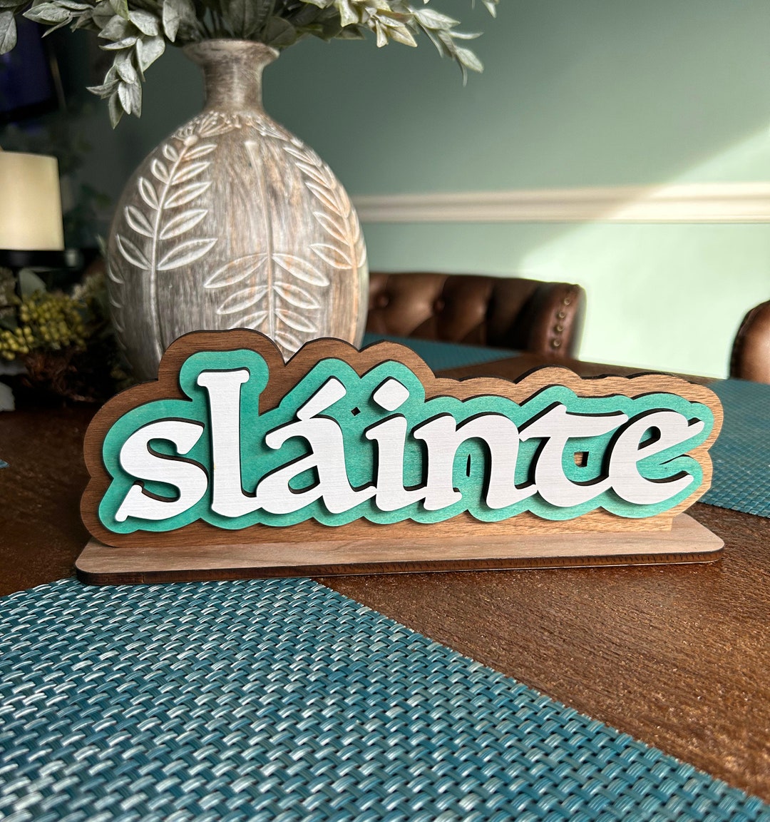 Sláinte Irish Toast Wooden Shelf Decor - Etsy