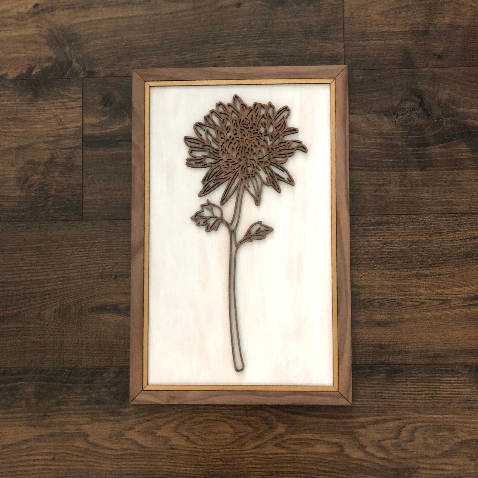 Custom Laser Cut Birth Flower 3D Wooden Sign - Etsy