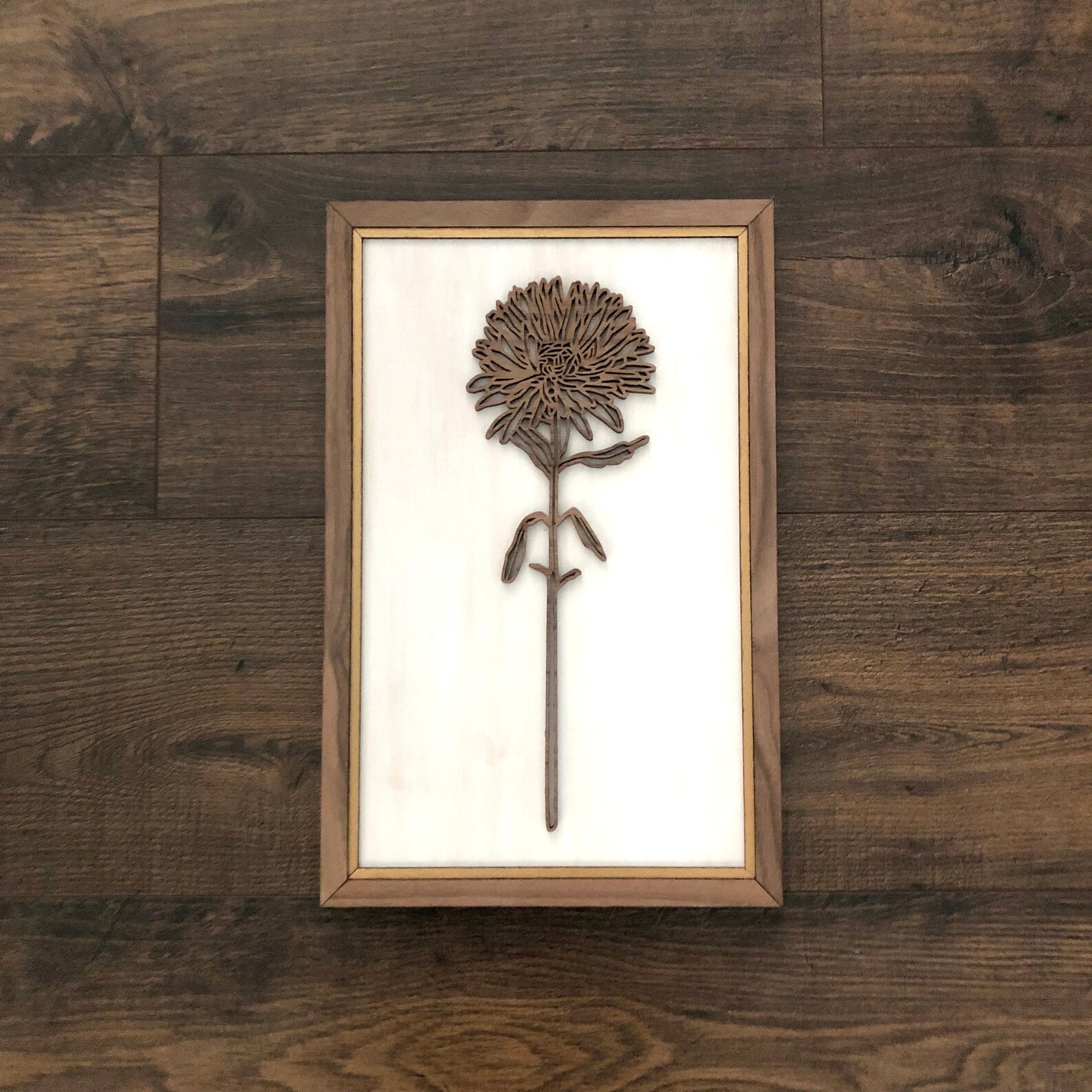 Custom Laser Cut Birth Flower 3D Wooden Sign - Etsy
